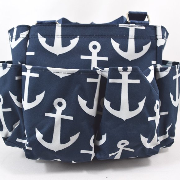 NGIL | Bags | Nwt Anchor Print Ngil Small Zippered Caddy Organizer Tote ...